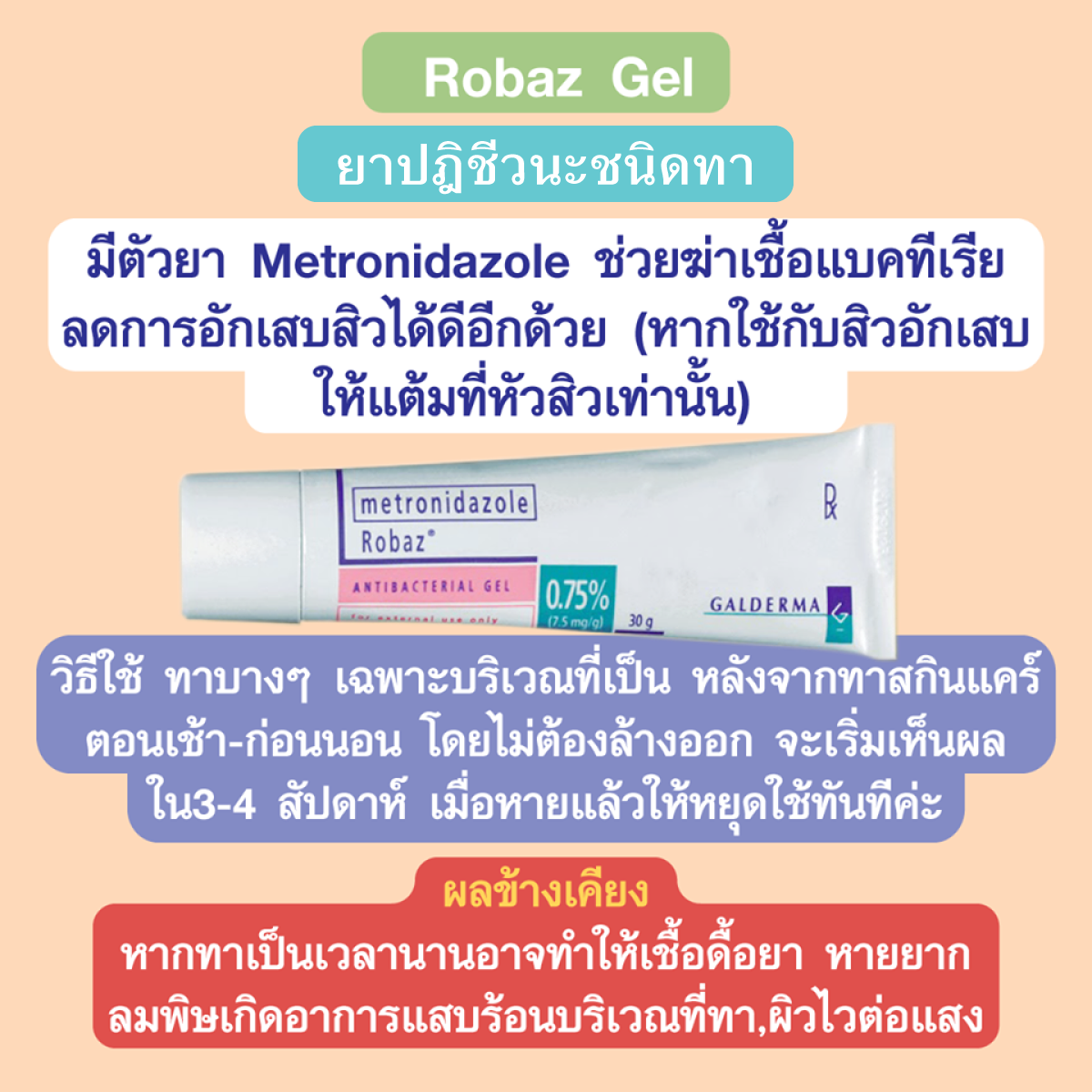 แชร์!! ยาสิวแต่ละอย่างมีผลข้างเคียงอะไร? ที่เราต้องใช้อย่างระวังบ้าง